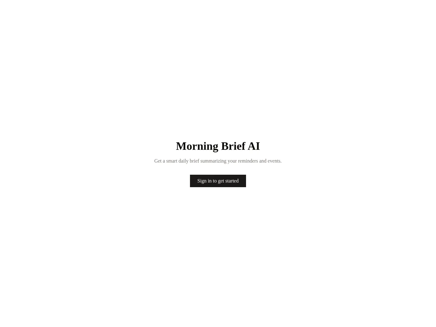 Morning Mail Brief AI