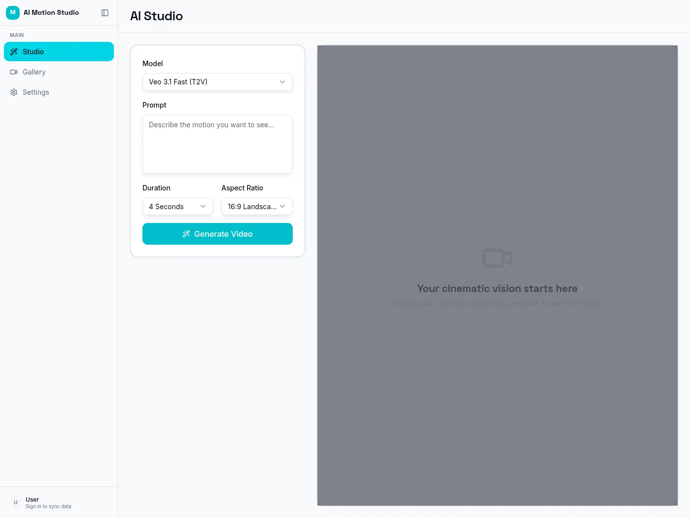 AI Motion Studio