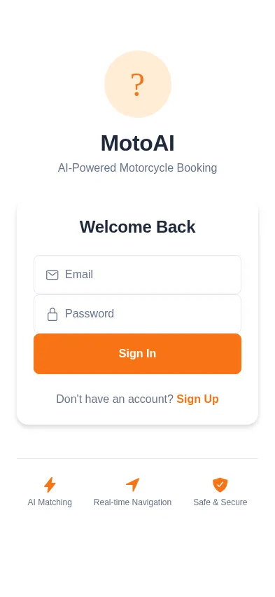 MotoAI Booking App