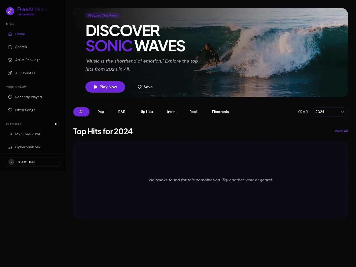 FreeAI Music Explorer