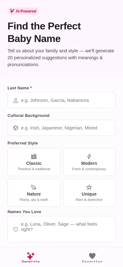 NameGenie AI