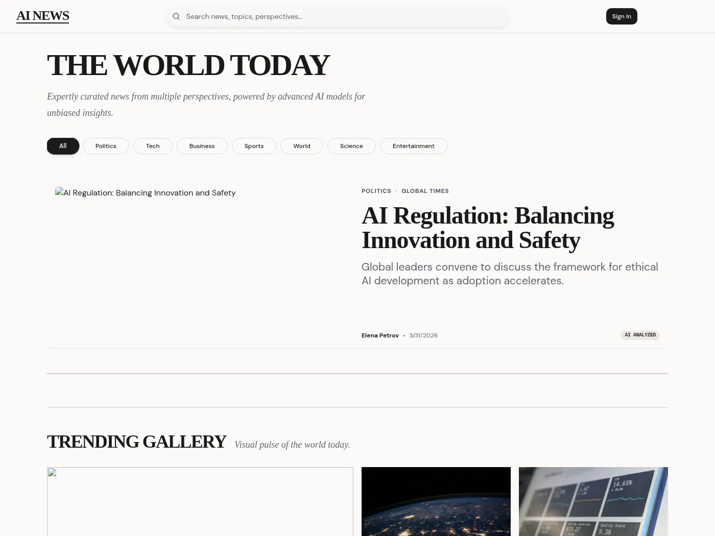 AI Newspaper Reader