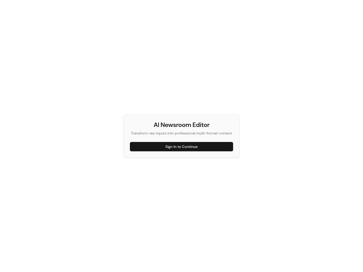 AI Newsroom Editor
