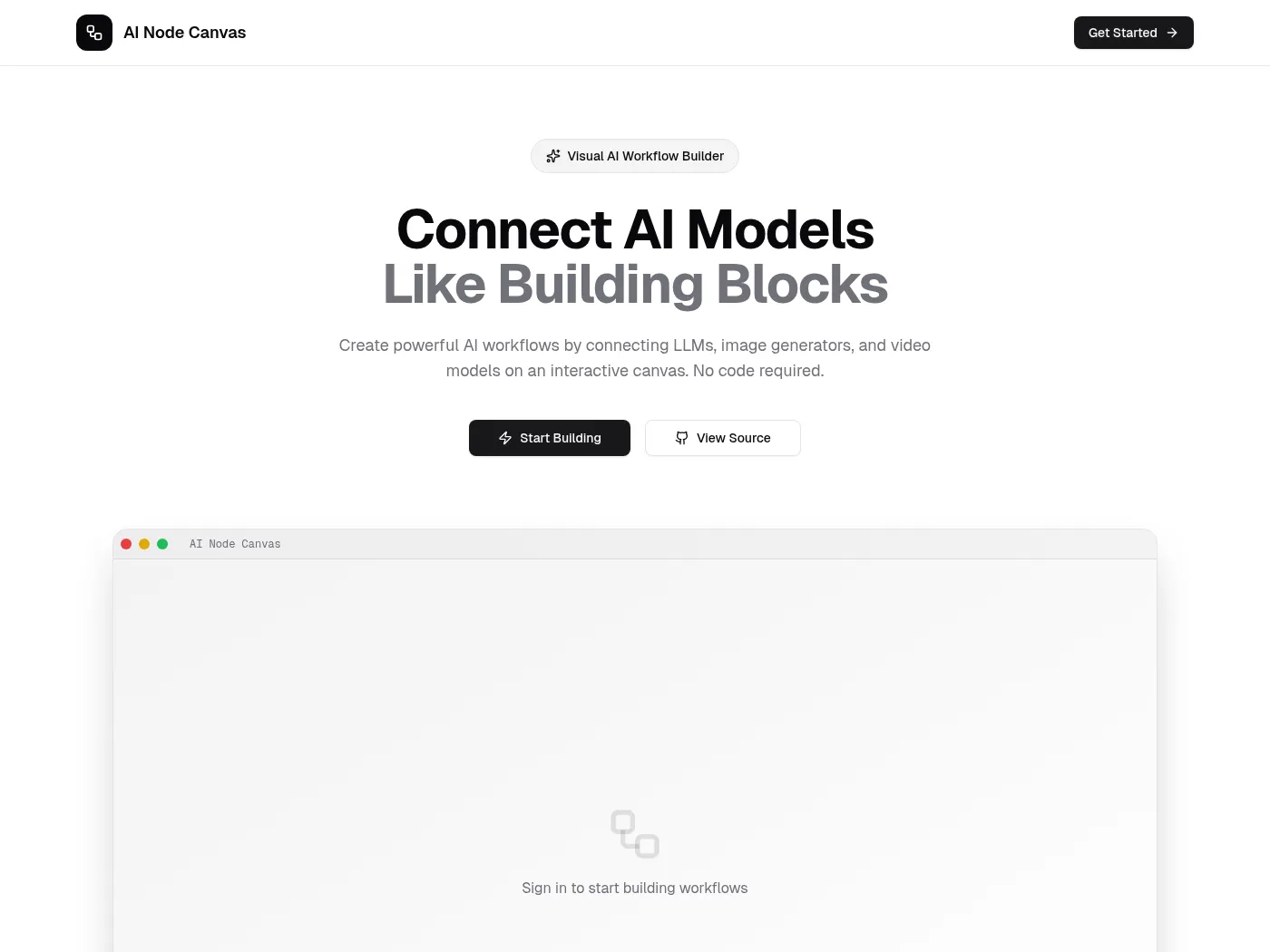 AI Node Canvas