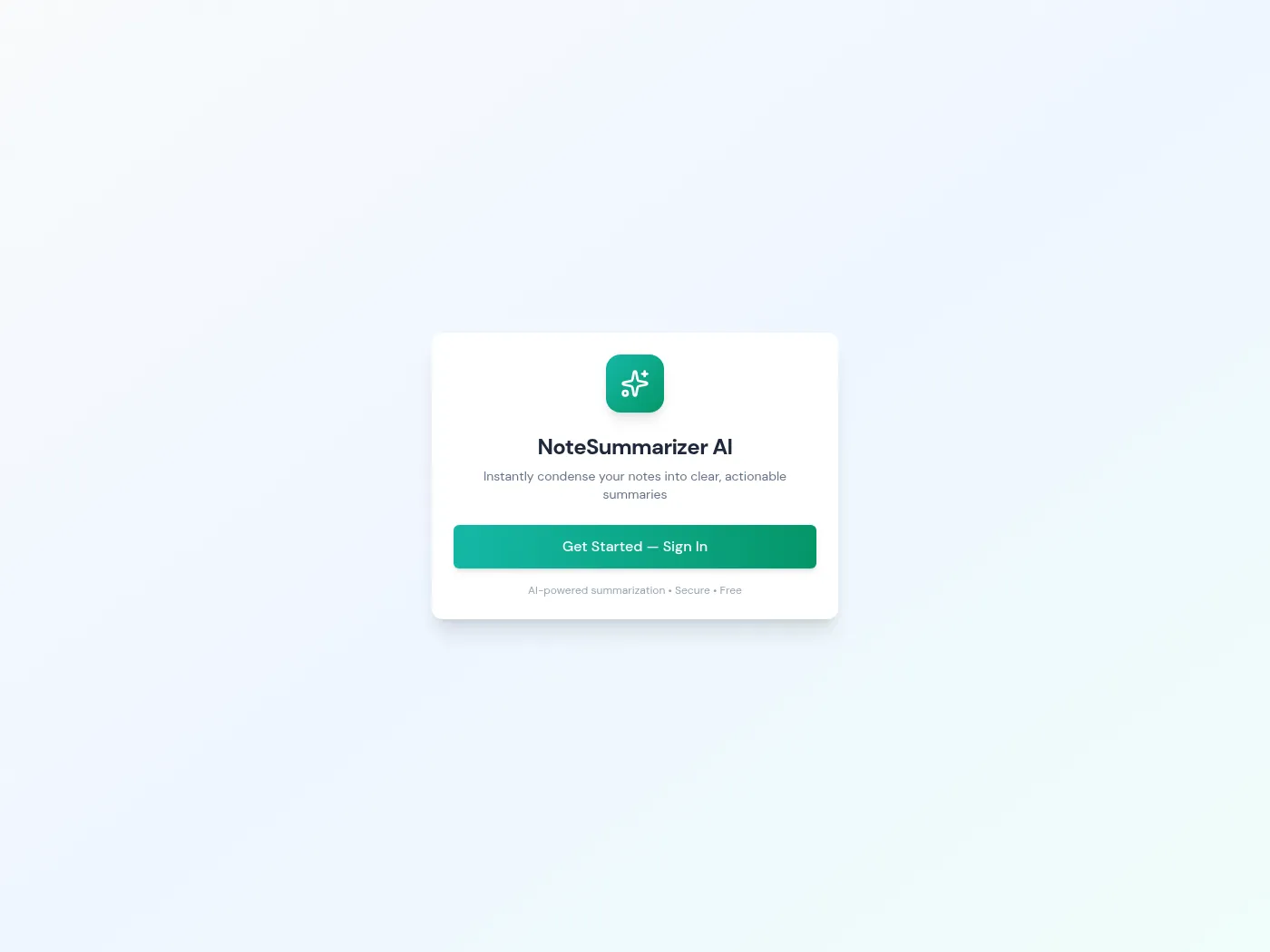 NoteSummarizer AI