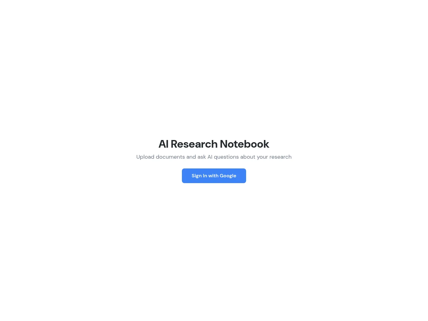 AI Research Notebook