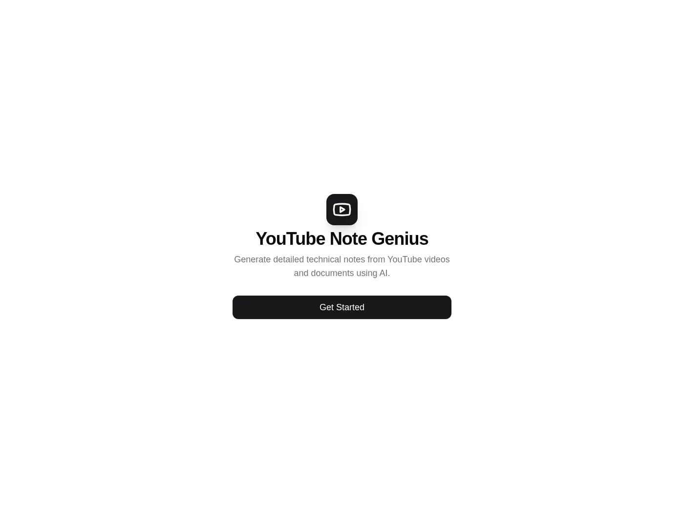 YouTube Note Genius