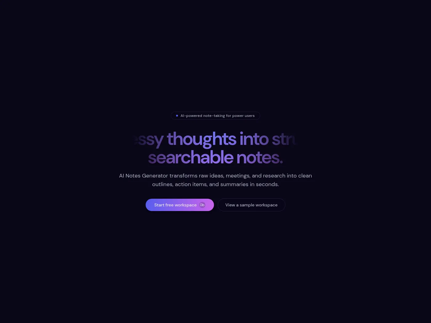 AI Notes Generator SaaS