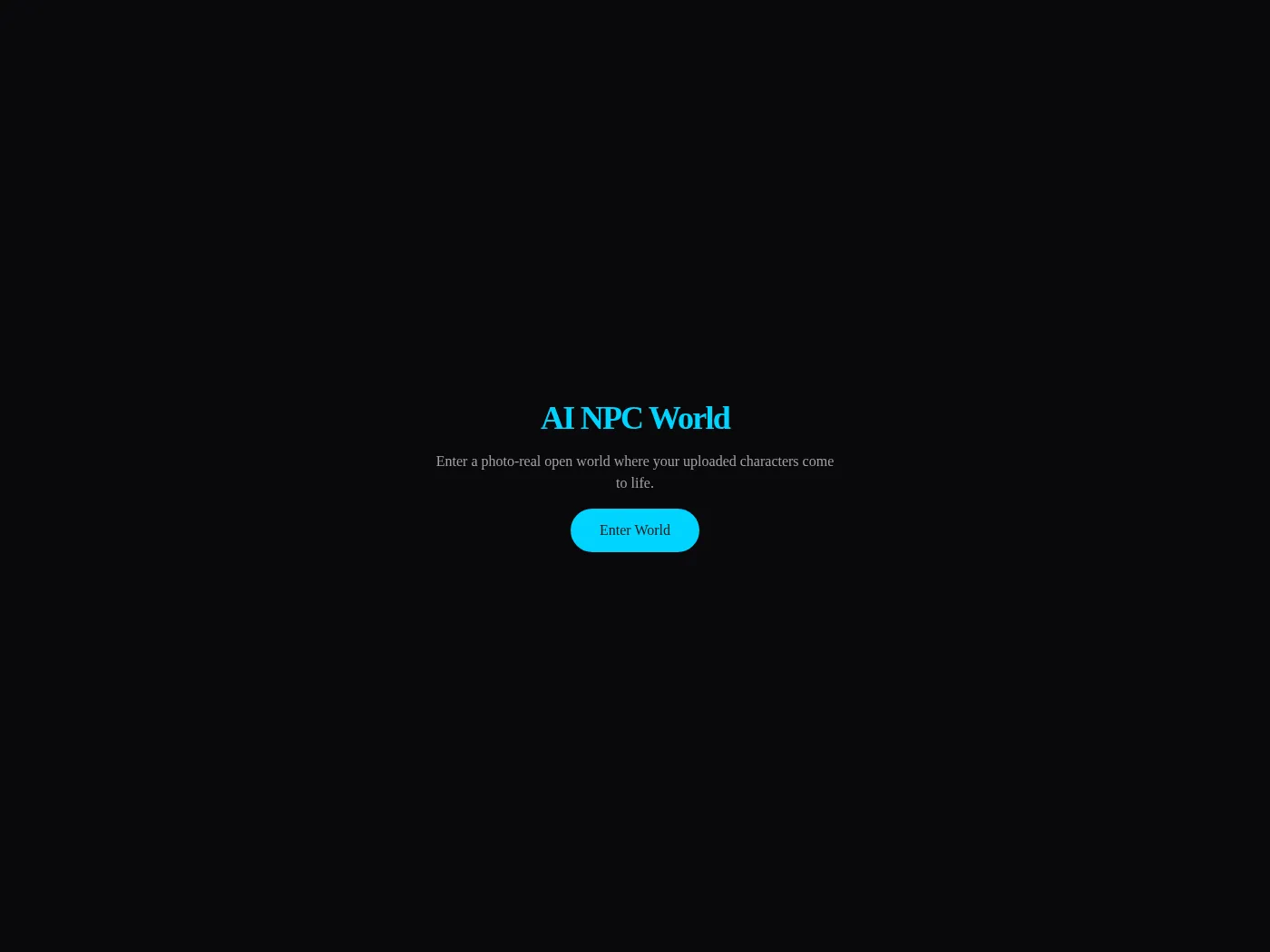 Photo-Real AI NPC World