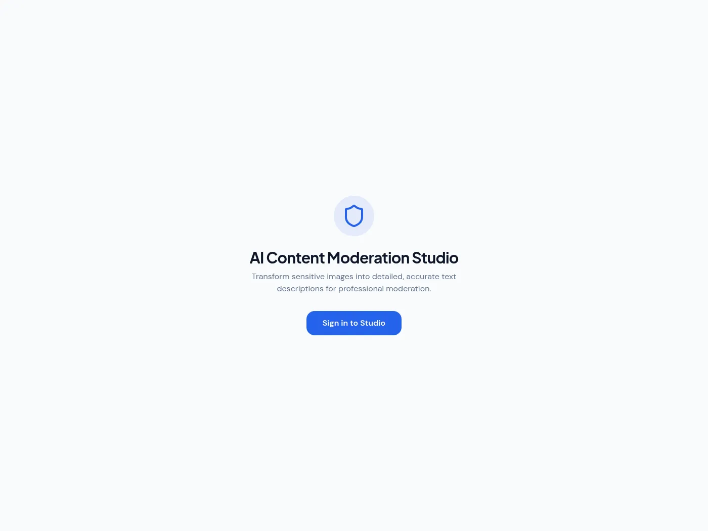 AI Content Moderation Studio