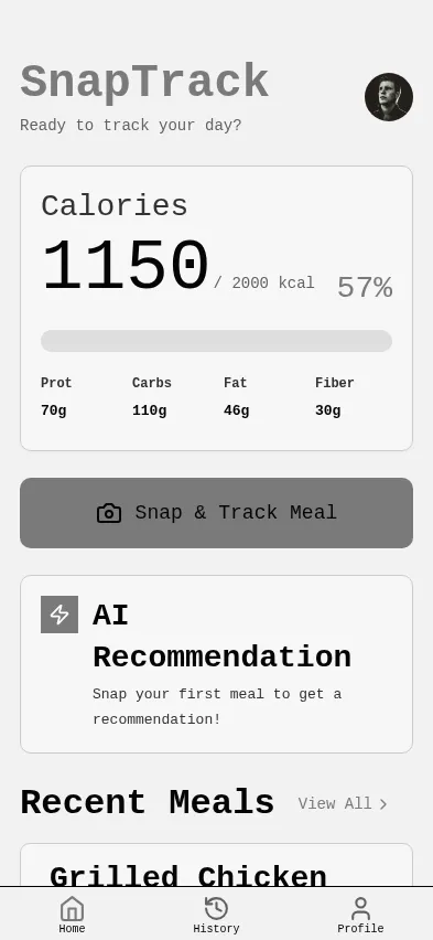 SnapTrack Nutrition App