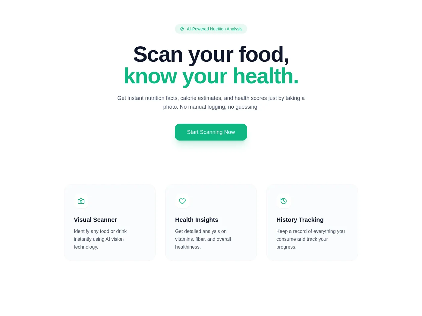 AI Nutrition Scanner