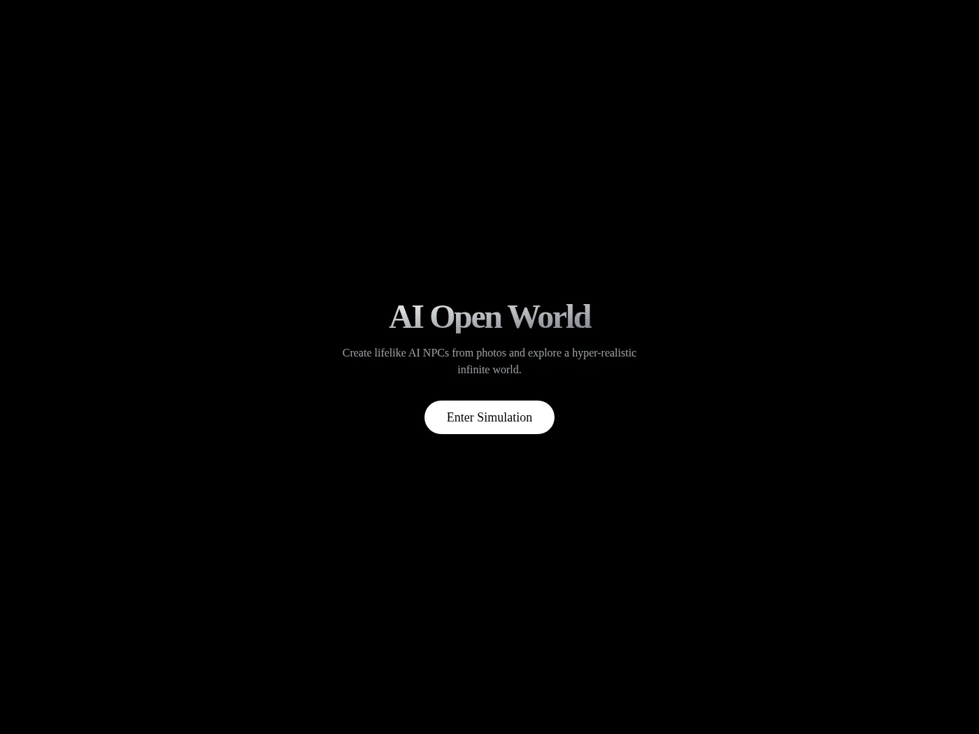AI Open World Chat Game