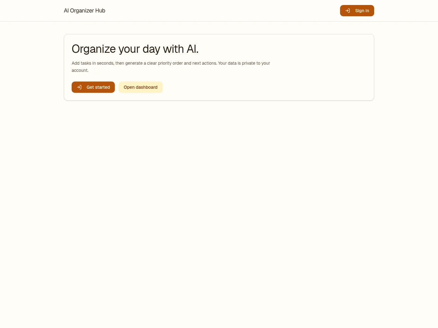 AI Organizer Hub