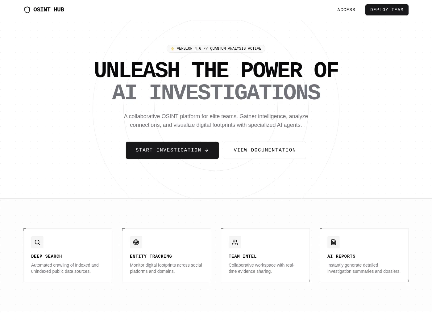 AI OSINT Team Hub