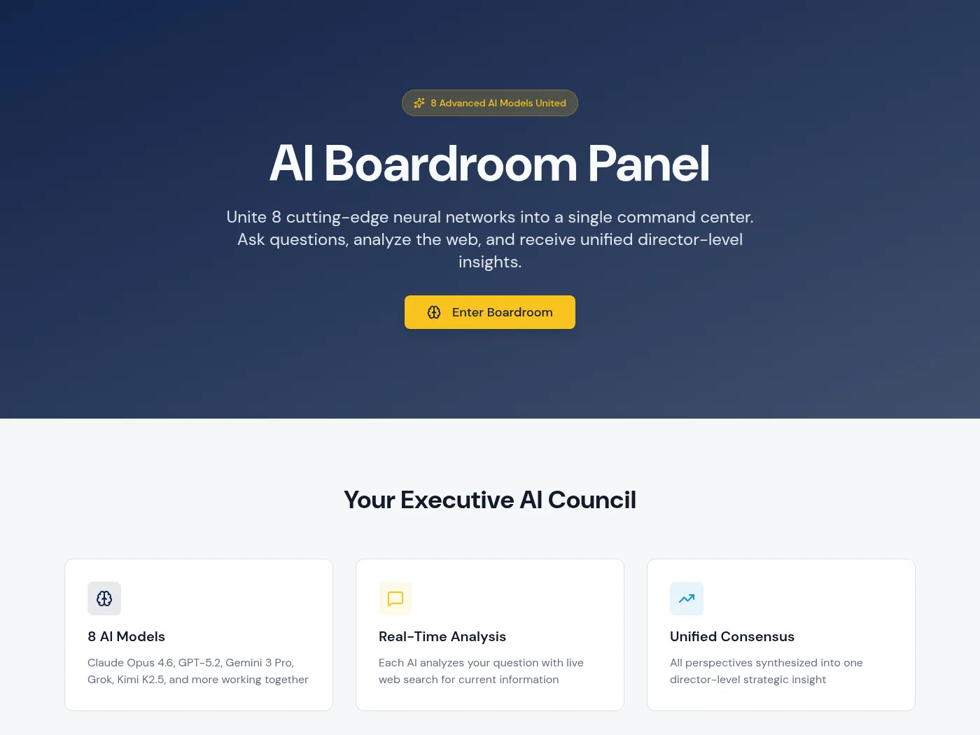 AI Boardroom Panel