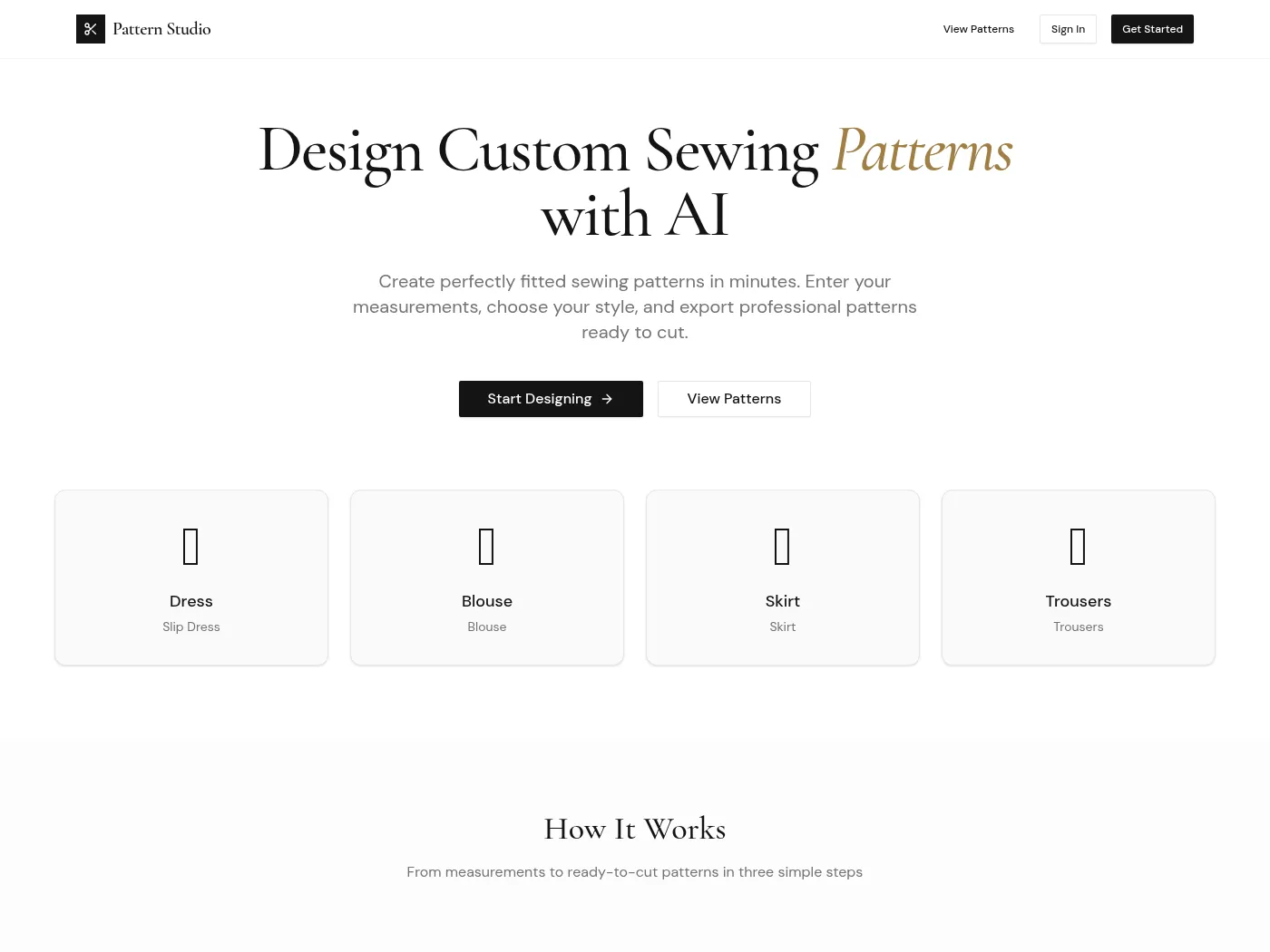 AI Sewing Pattern Studio
