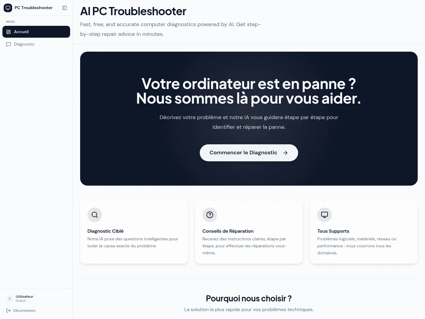 AI PC Troubleshooter