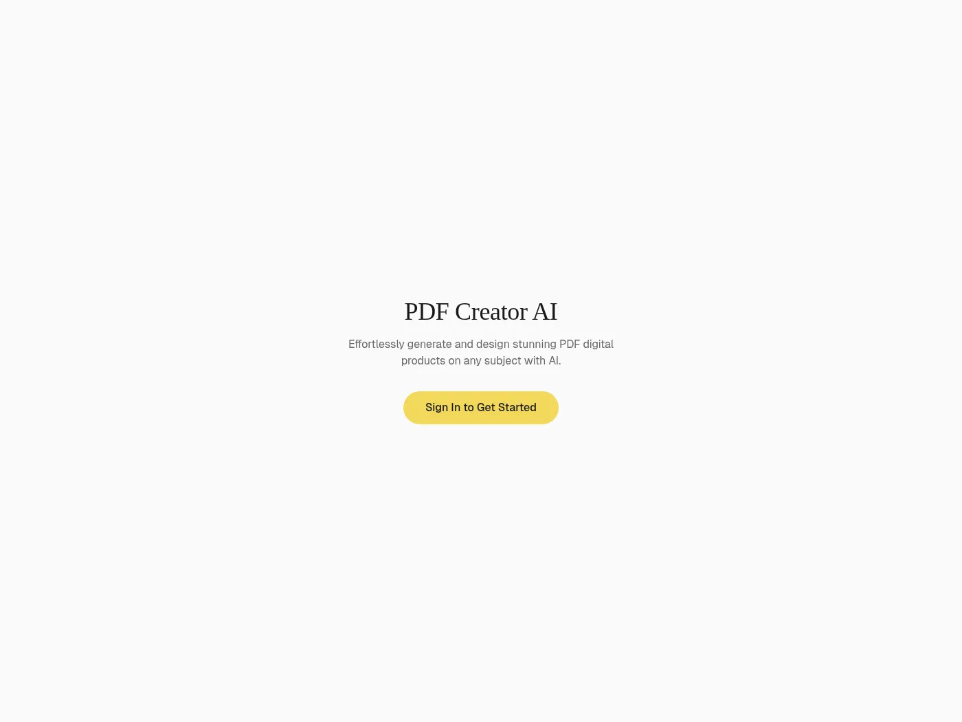 PDF Creator AI