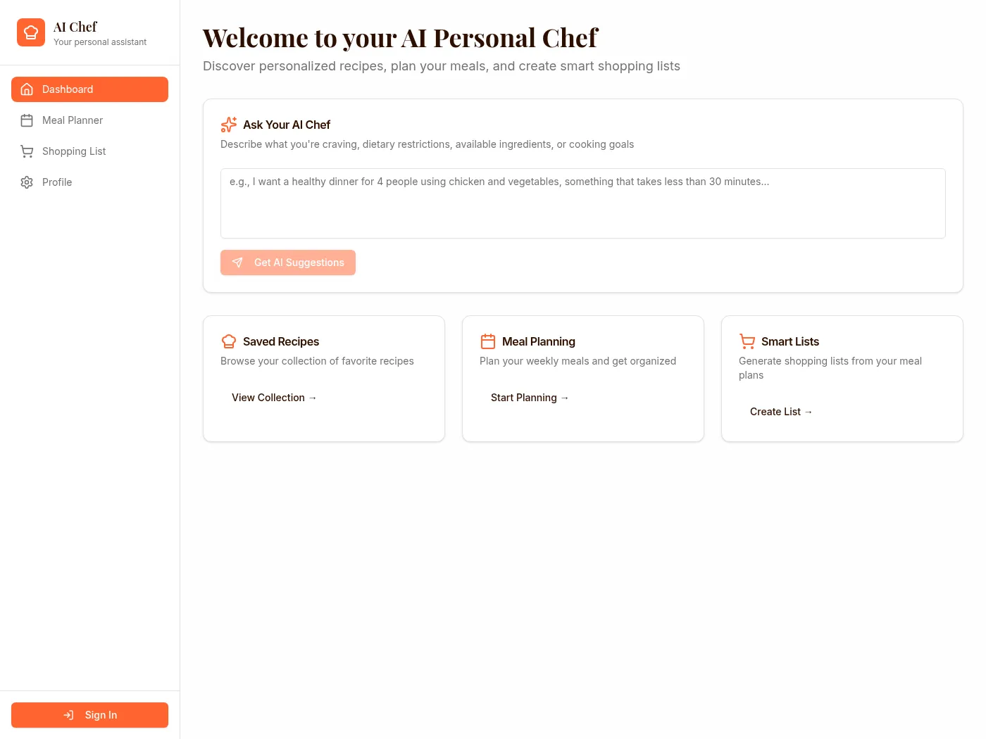 AI Personal Chef Assistant