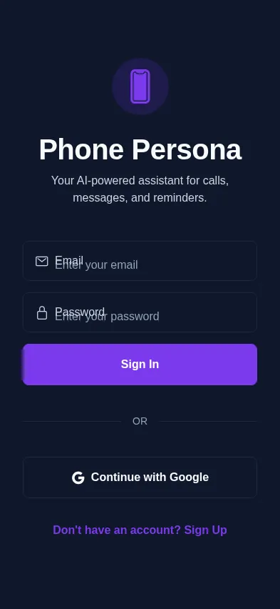 Phone Persona AI Assistant
