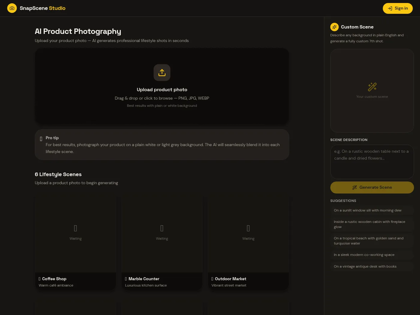 SnapScene AI Studio