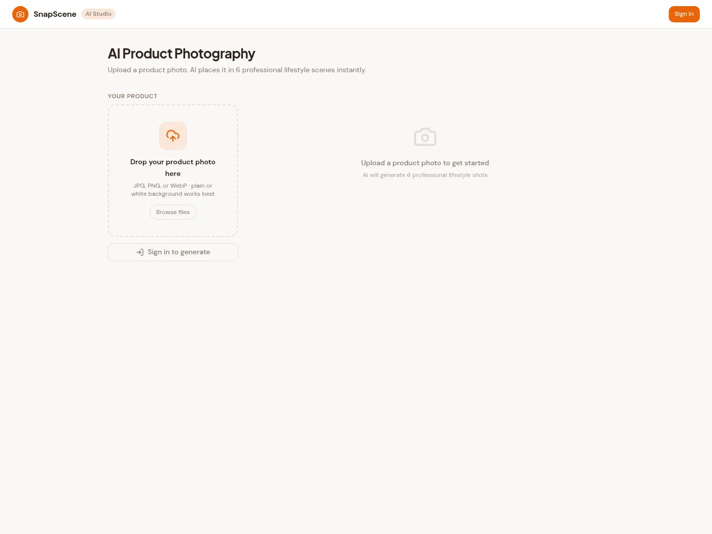 SnapScene AI Studio