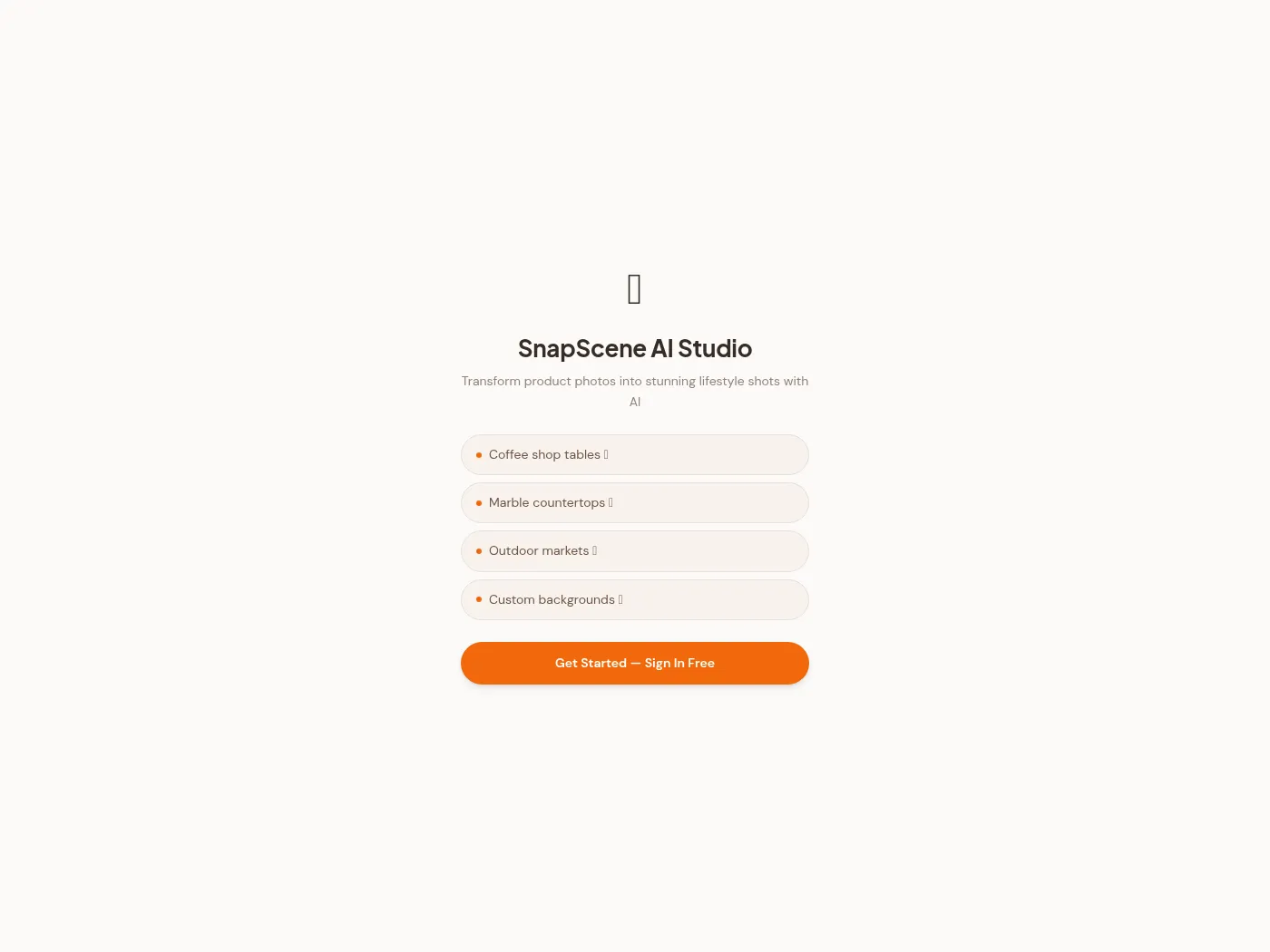 SnapScene AI Studio