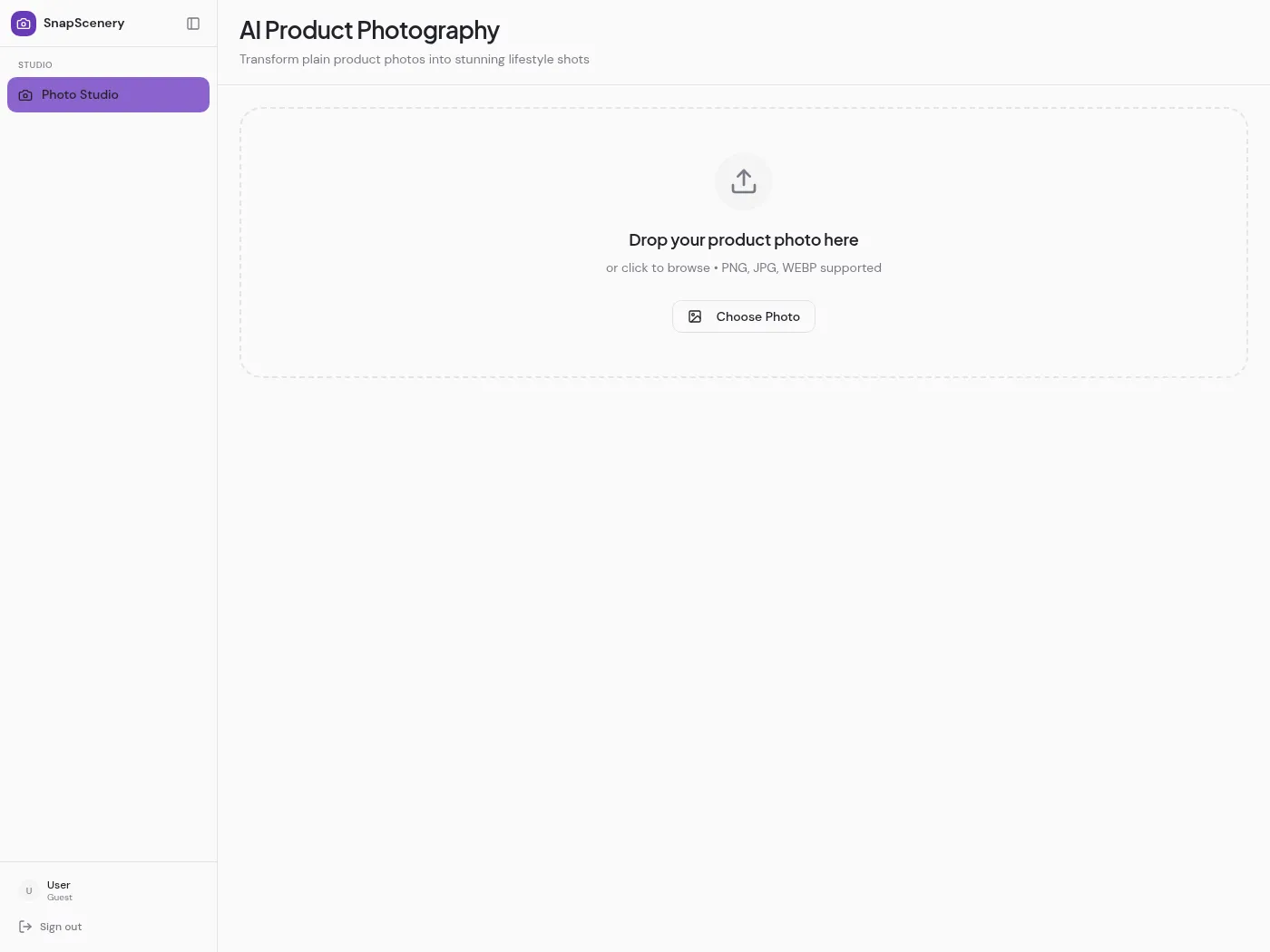 SnapScenery AI Studio