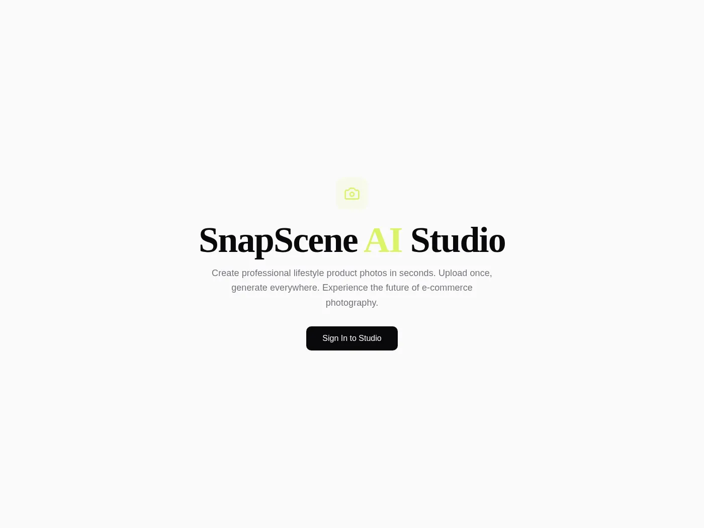 SnapScene AI Studio