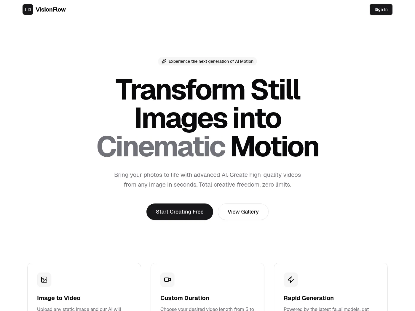 AI Photo-to-Video Generator