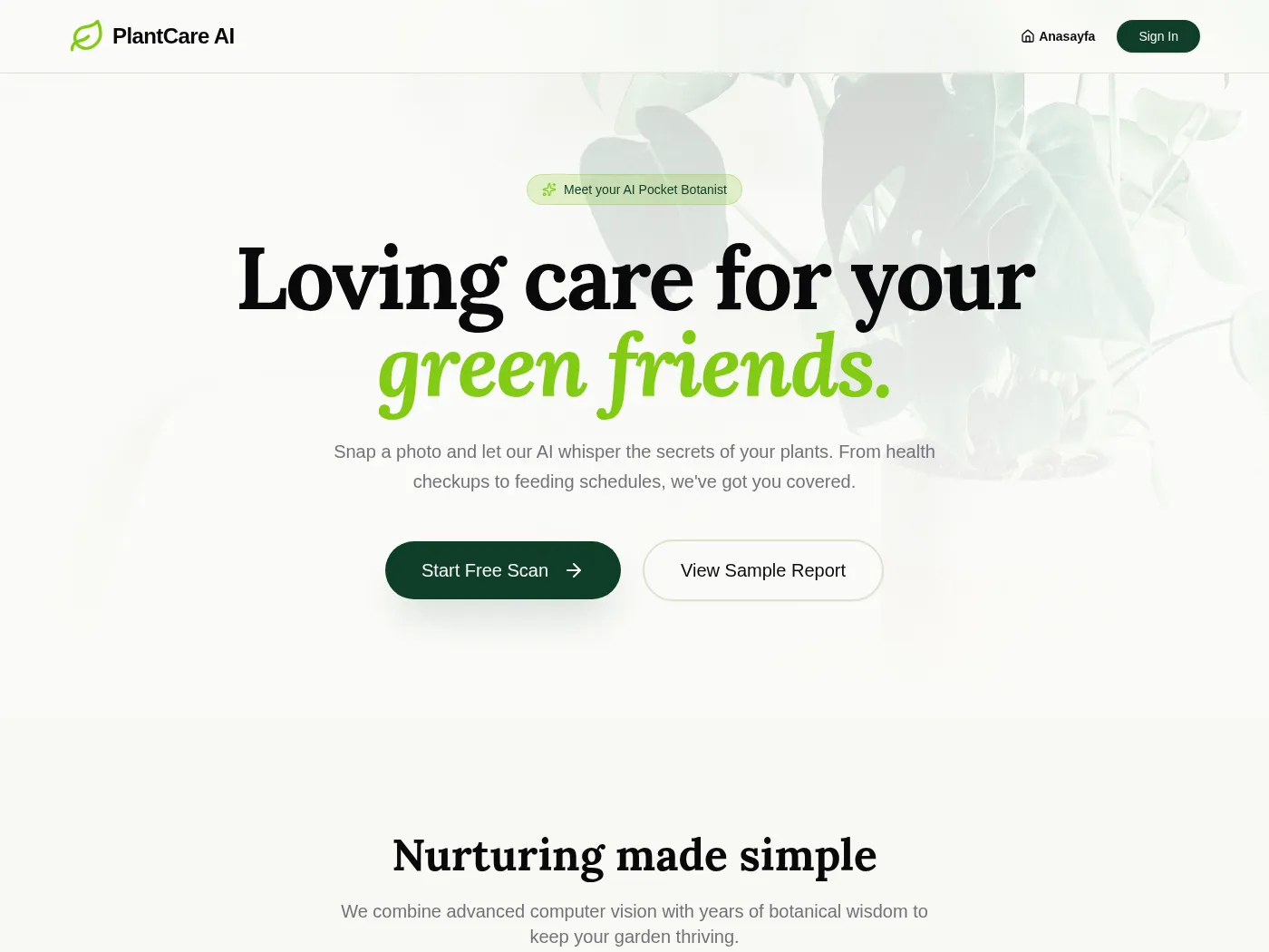 AI Plant Health Advisor