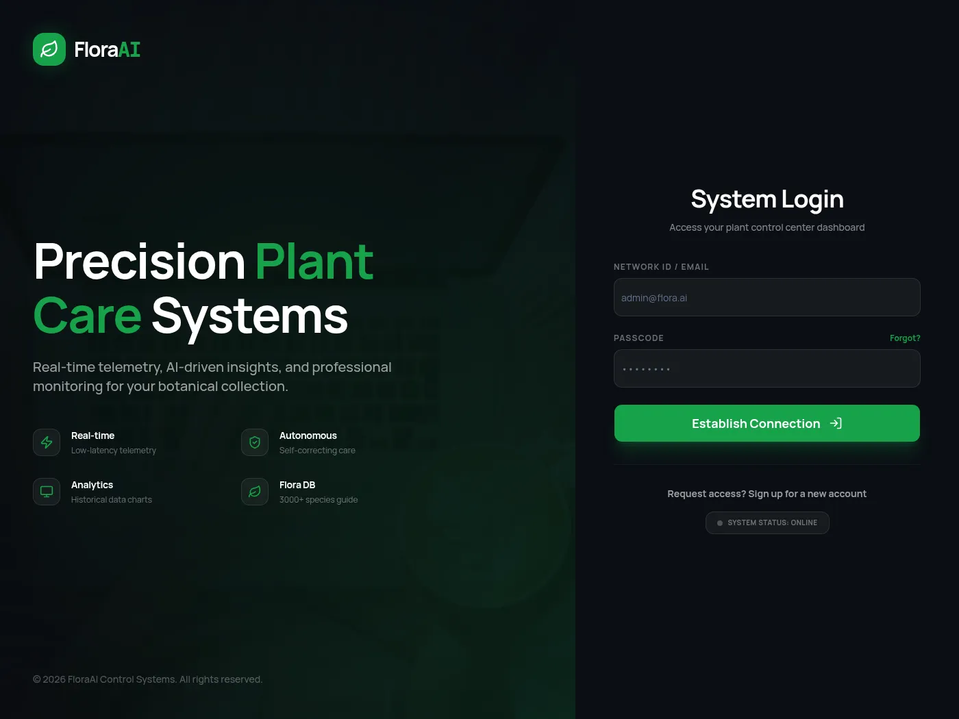 AI Plant Dashboard