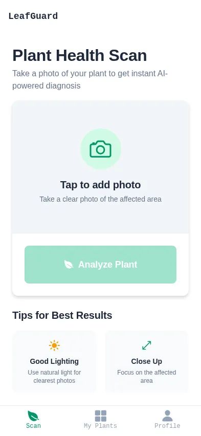 LeafGuard AI Plant Doctor
