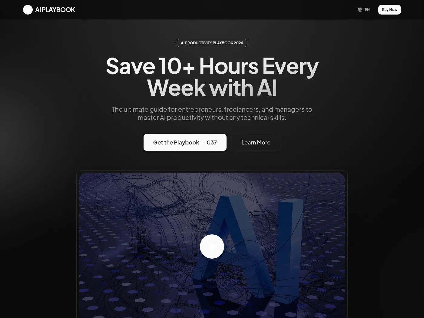 AI Productivity Playbook Landing