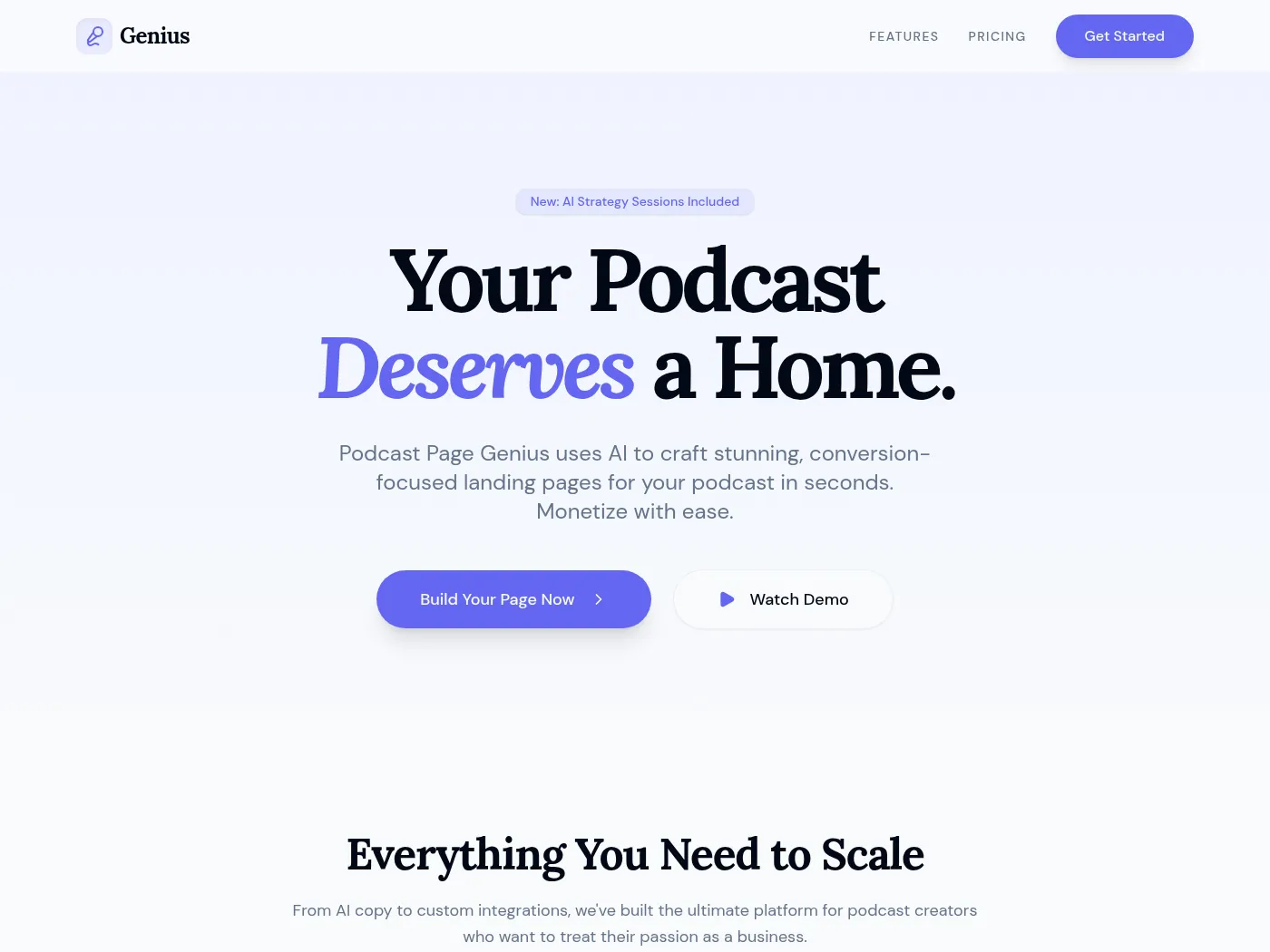 Podcast Page Genius