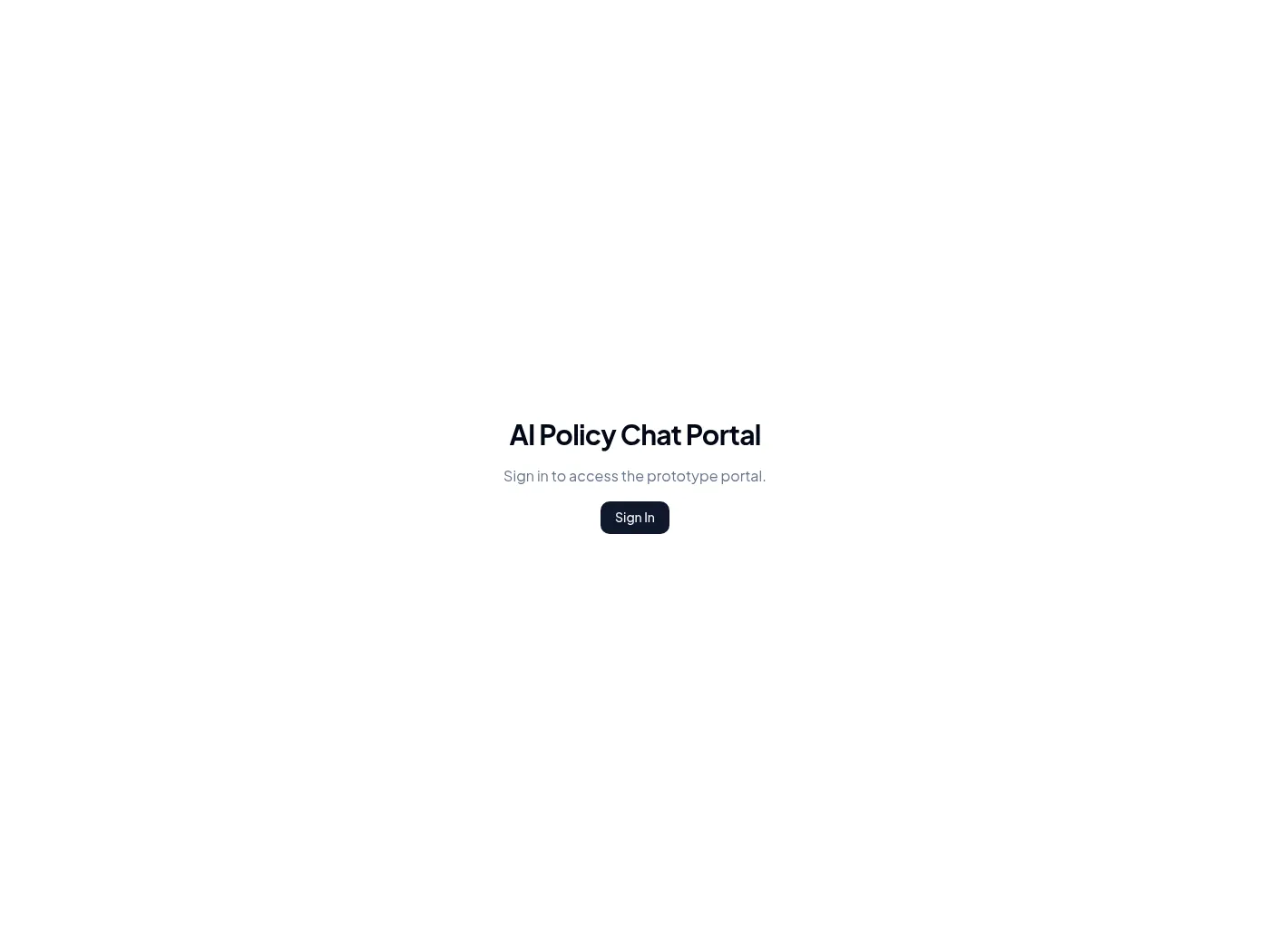 AI Policy Chat Portal
