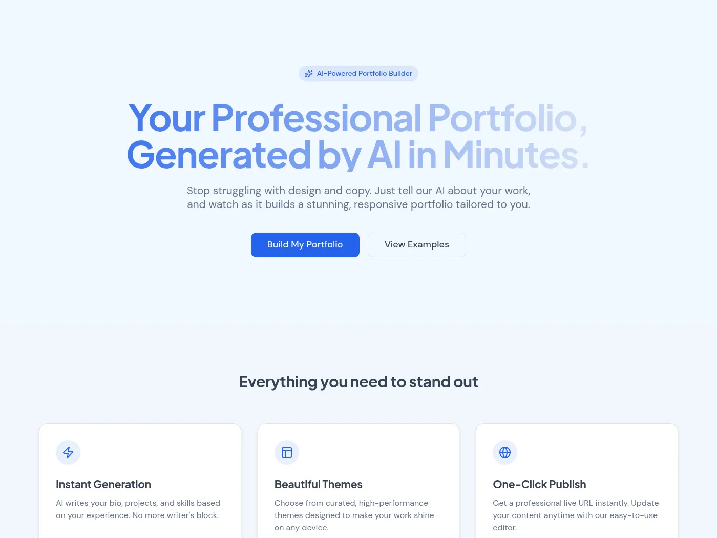 AI Portfolio Builder