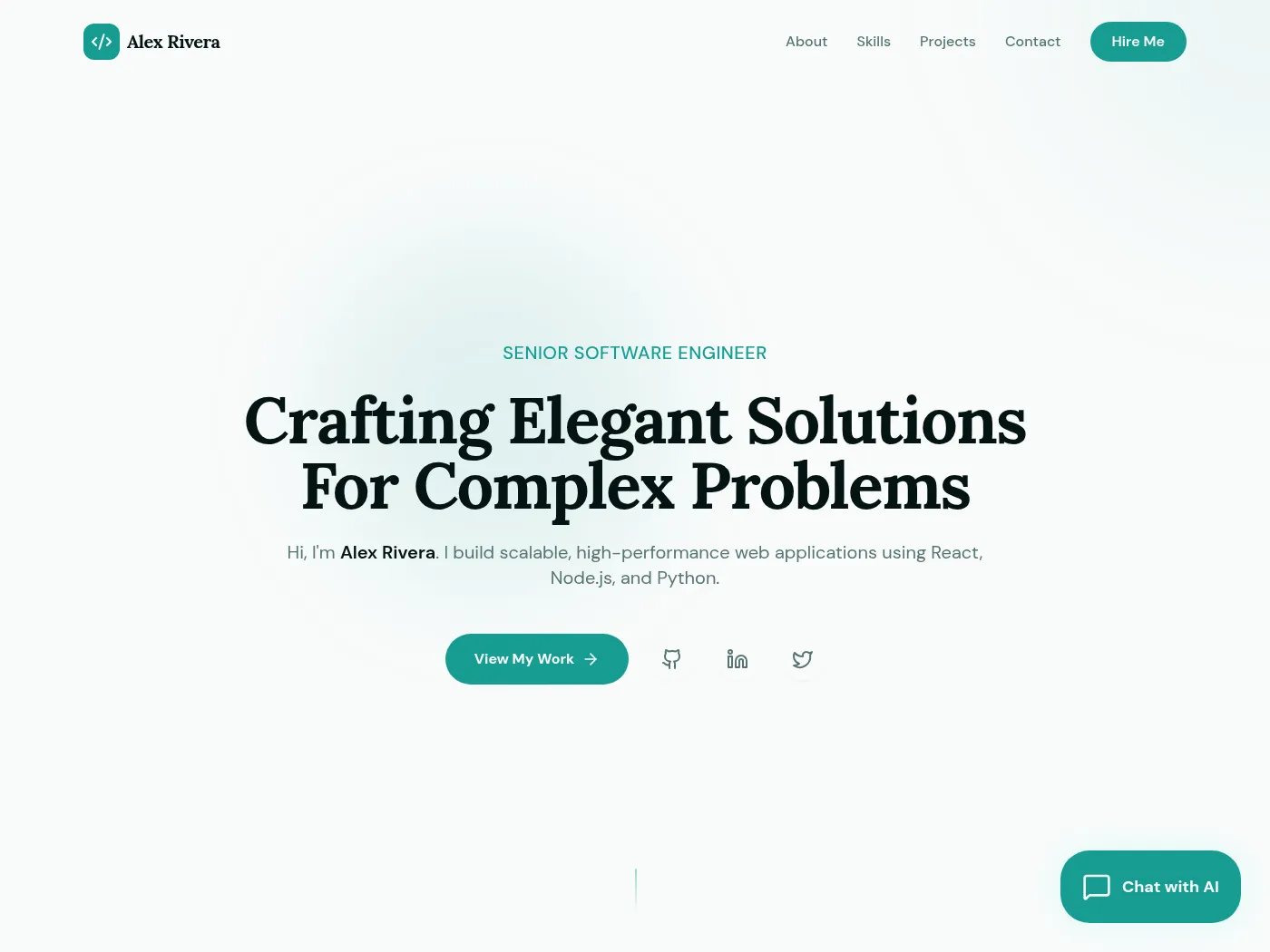 AI Chat Portfolio