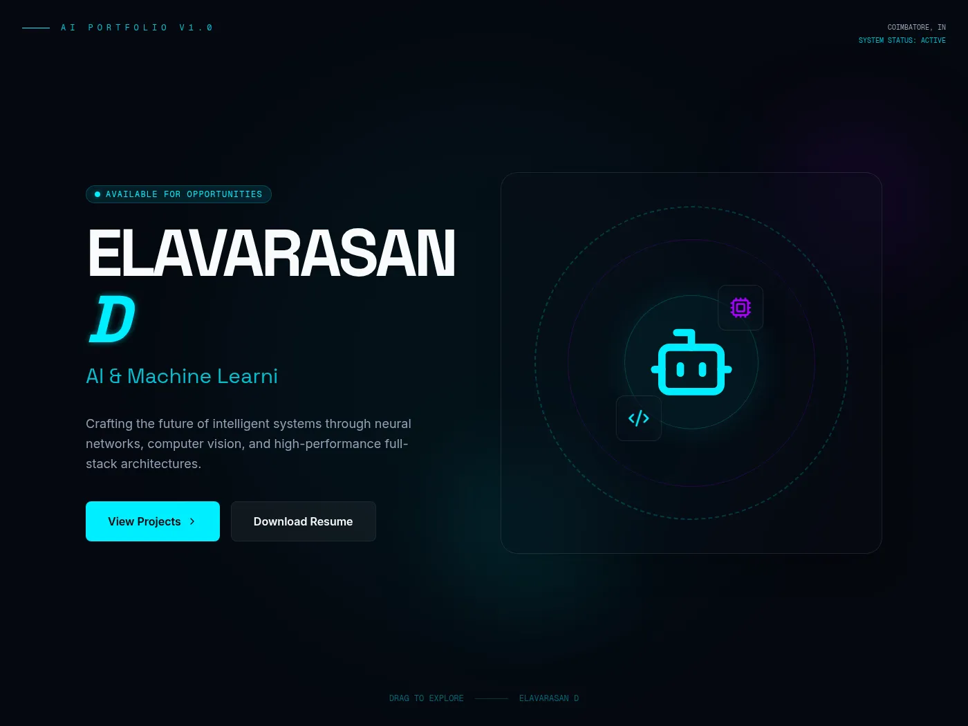 ELAVARASAN AI Portfolio
