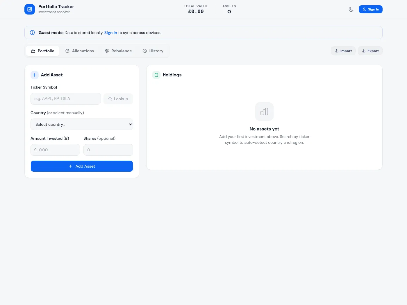 AI Portfolio Tracker