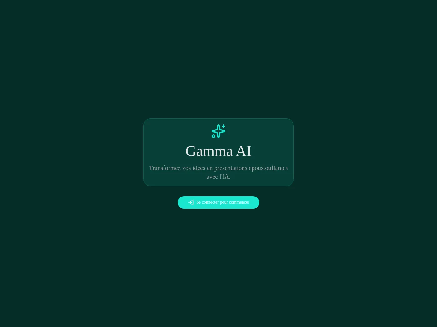 Gamma AI Presentation