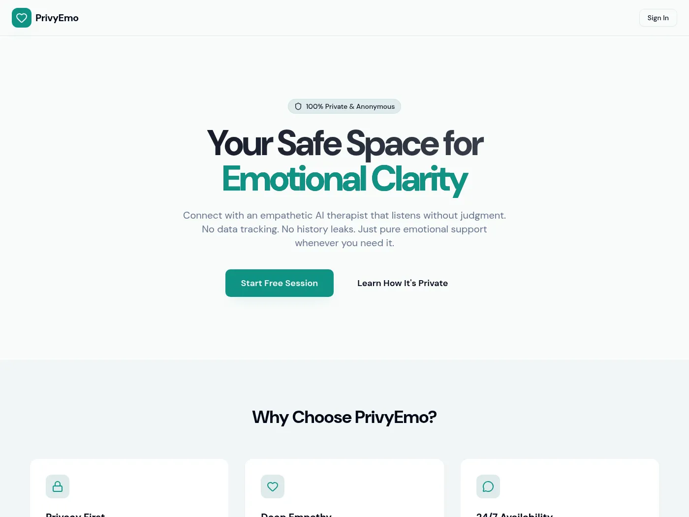 PrivyEmo AI Therapist