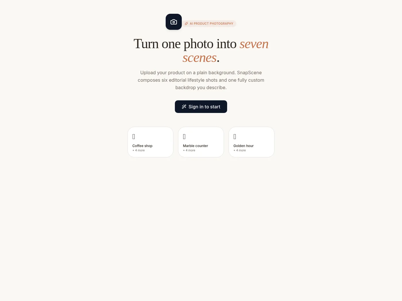 SnapScene AI Studio