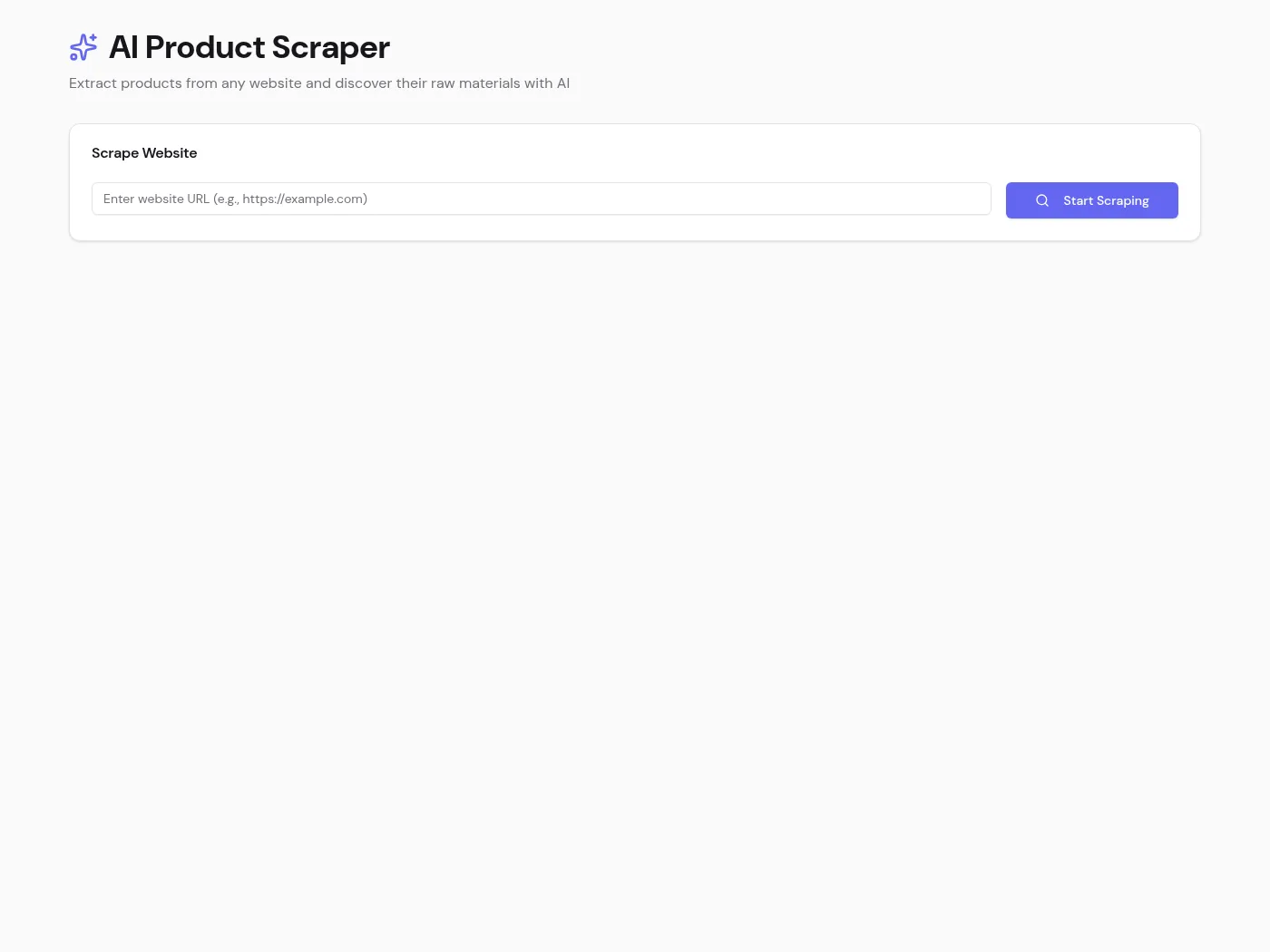AI Product Scraper