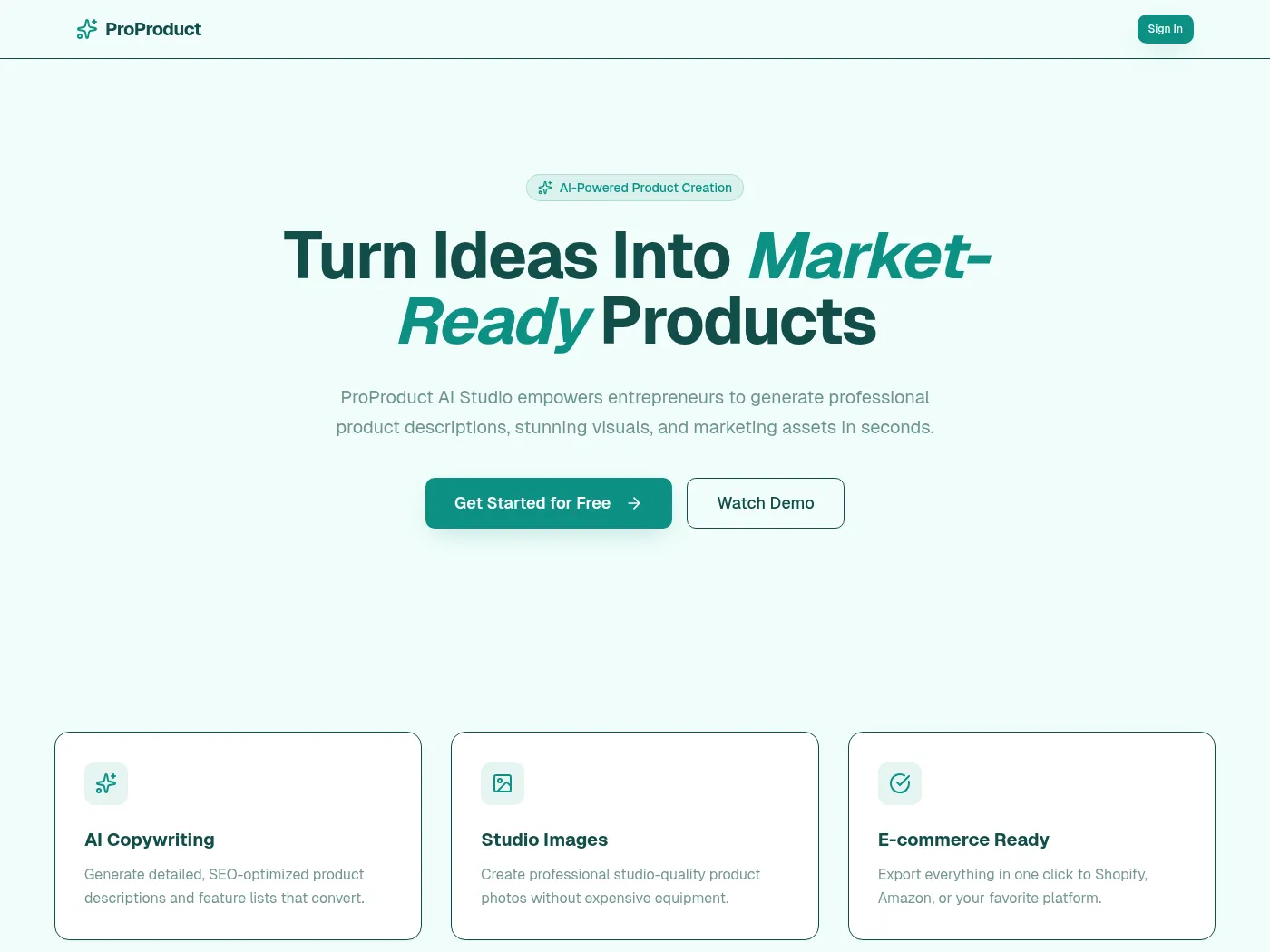 ProProduct AI Studio