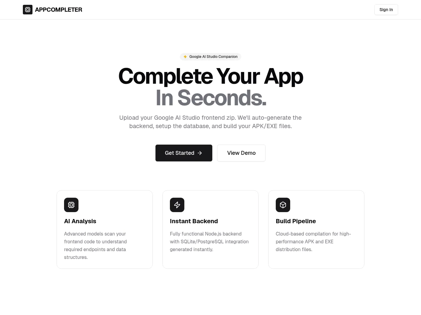 AI-Powered App Completer