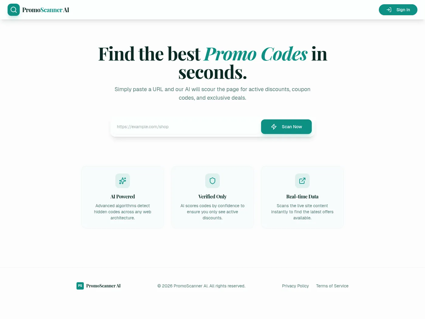 PromoCode Scanner AI