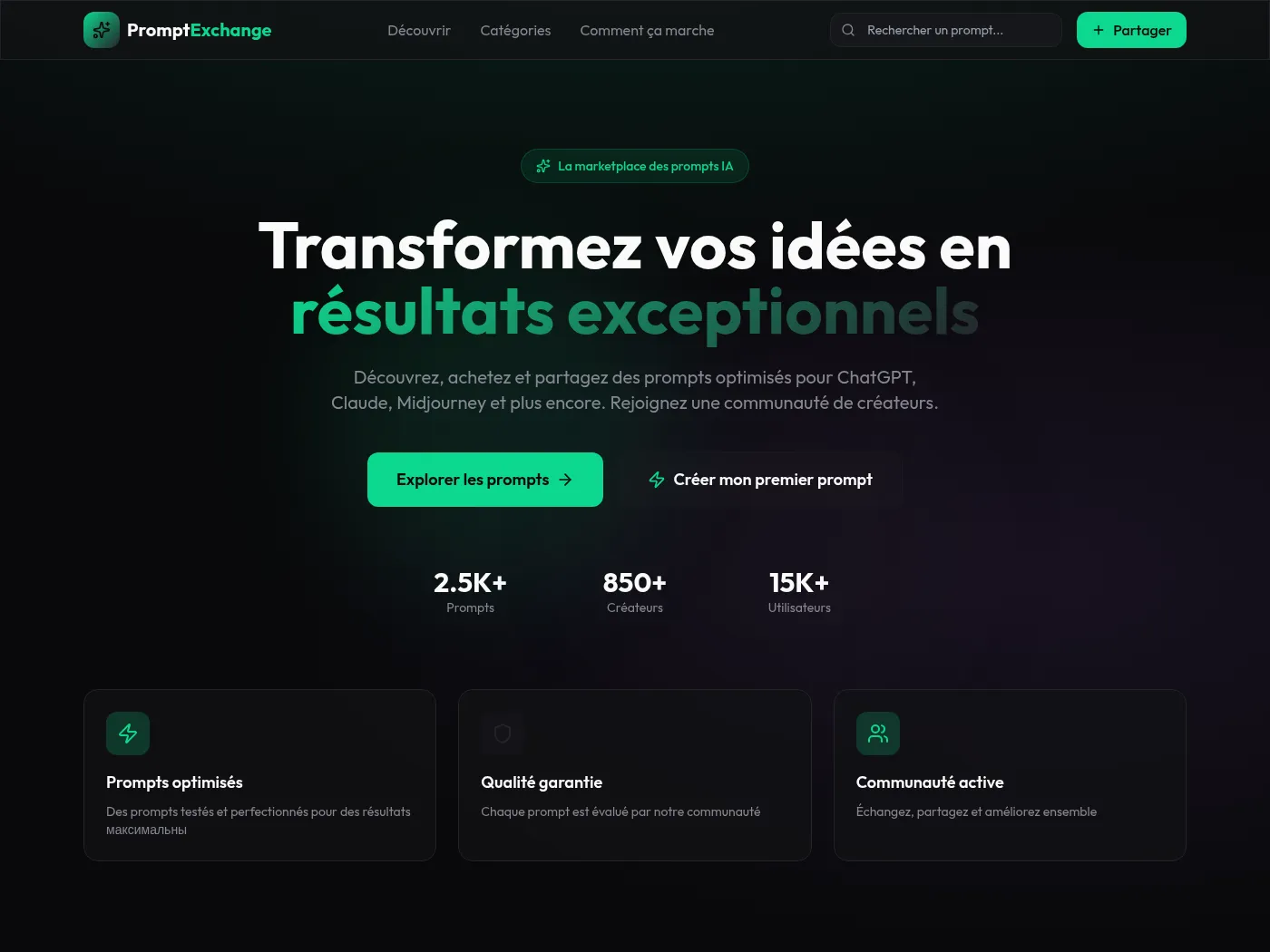 Prompt Exchange Hub