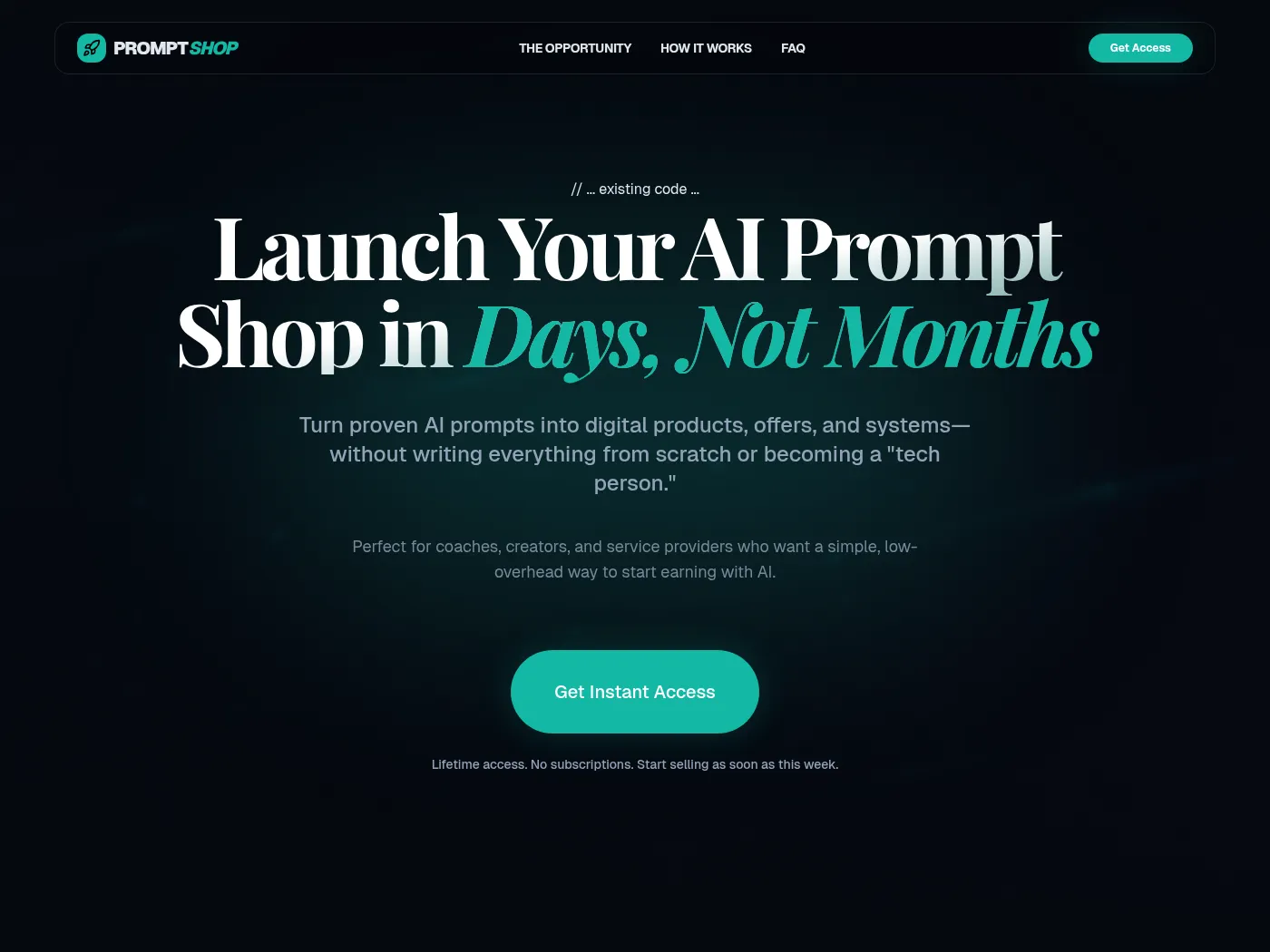 AI Prompt Shop Launchpad - Create & Sell Digital Prompt Products Effortlessly (Remix)